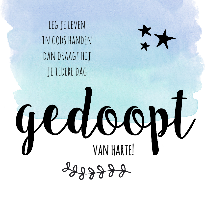 Felicitatie - gedoopt jongen - Felicitatiekaarten - Kaartje2go