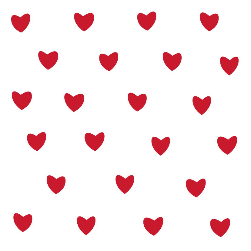 Leuke beterschapskaart witte hartjes op rode | Kaartje2go