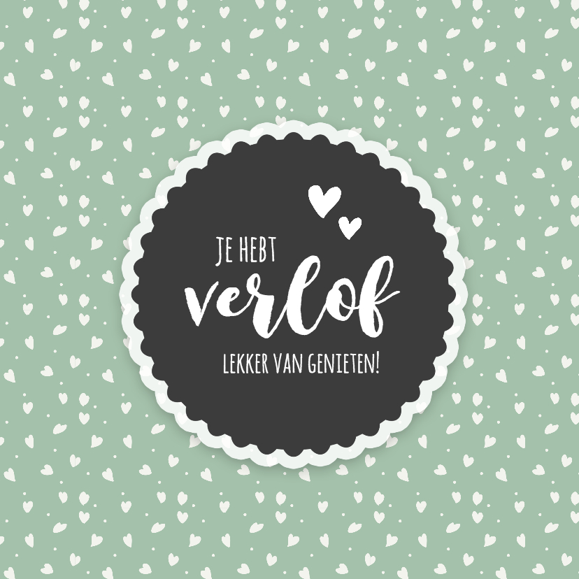 Verlof- lekker van genieten(retro | Kaartje2go